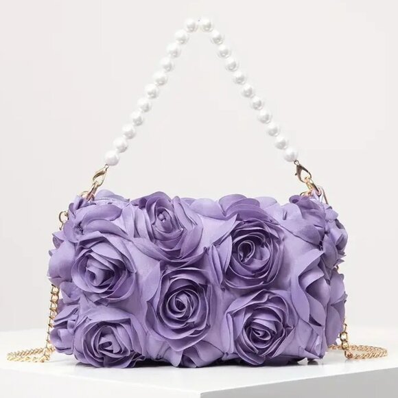Bags | Violet Roses Evening Bag | Poshmark